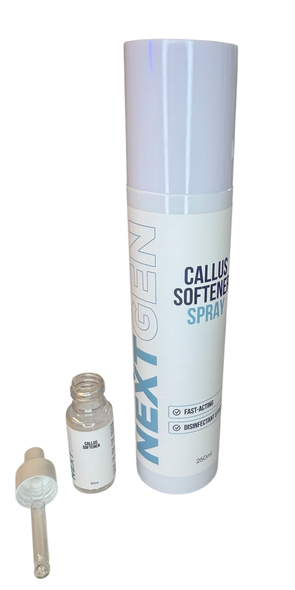 NEXTGEN 250ml Callus Softener Spray + 20ml Dispenser Bottle – Next ...
